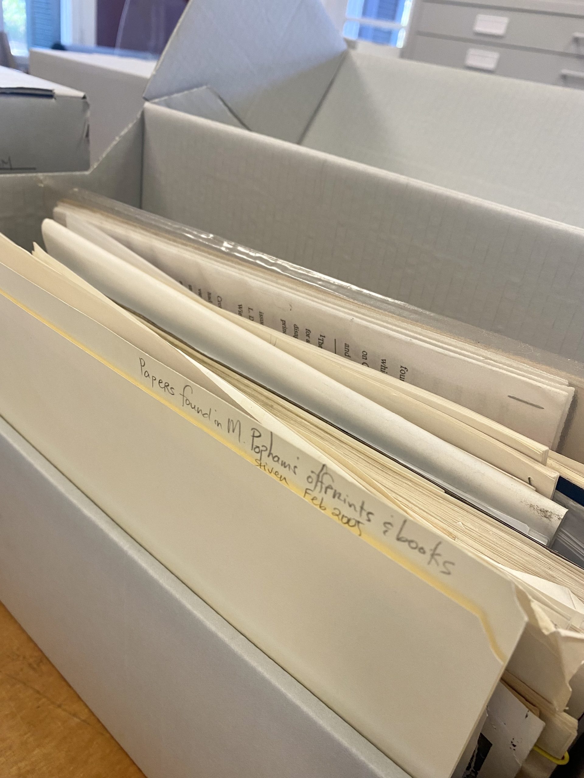 Creating order: first steps in the archival arrangement of the Mervyn R ...