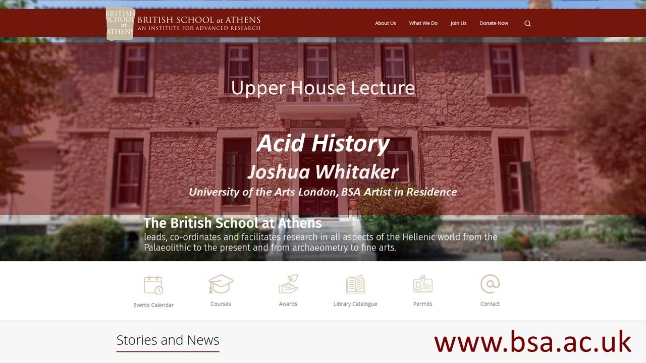 Joshua Whitaker, Artist Researcher in Residence: ‘Acid History ...